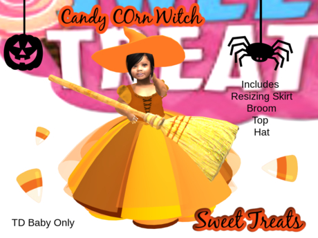 Second Life Marketplace - Sweet Treats Candy Corn Witch